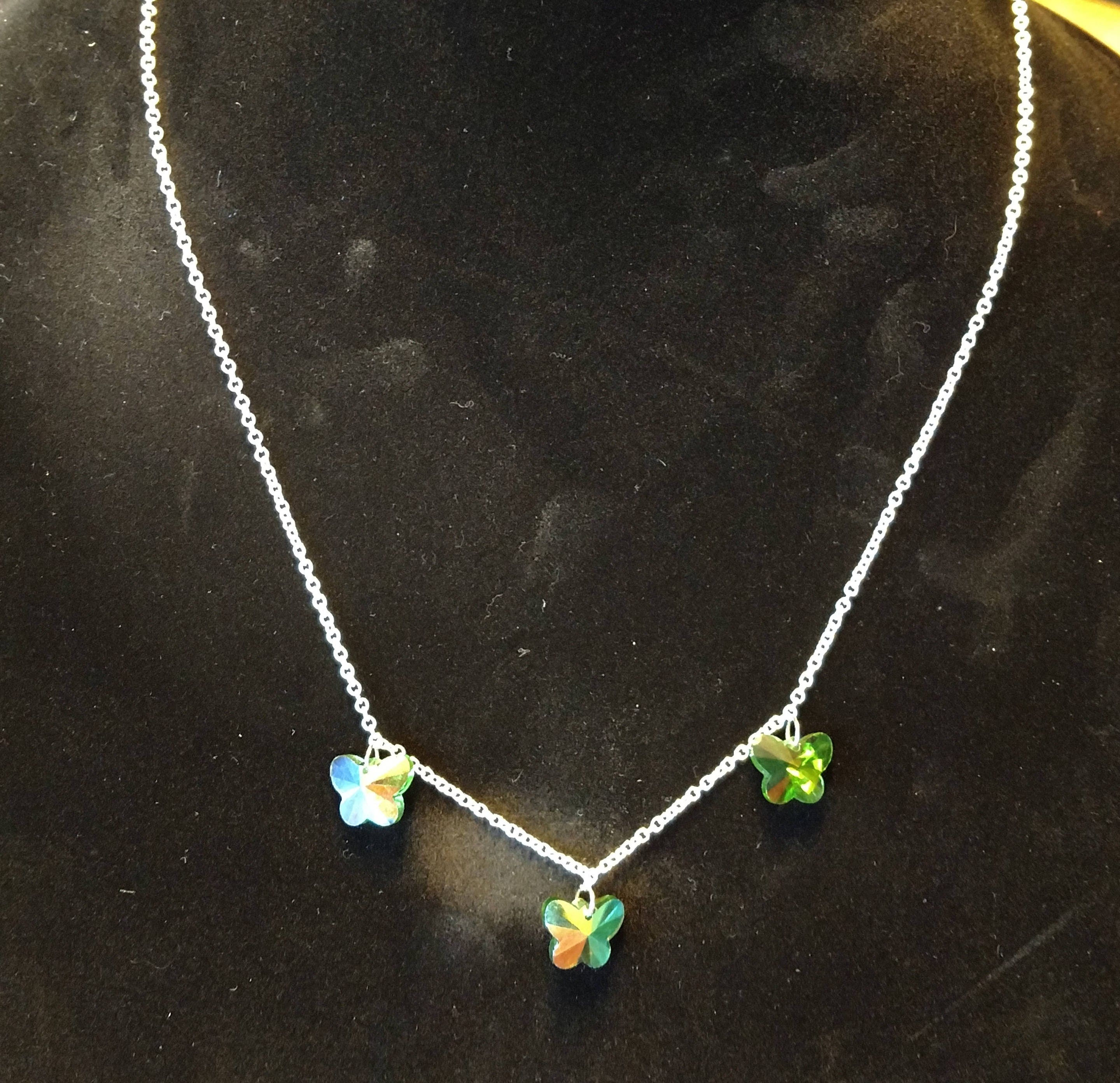 Swarovski Crystal Butterfly Necklace - Etsy