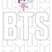 BTS Coloring Pages - Etsy