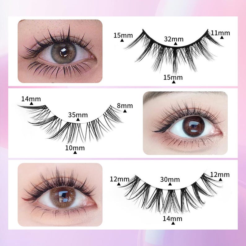 Kumiko Handmade Lashes 3-styles False Eyelashes Manhua, Cat Eye, Manga ...