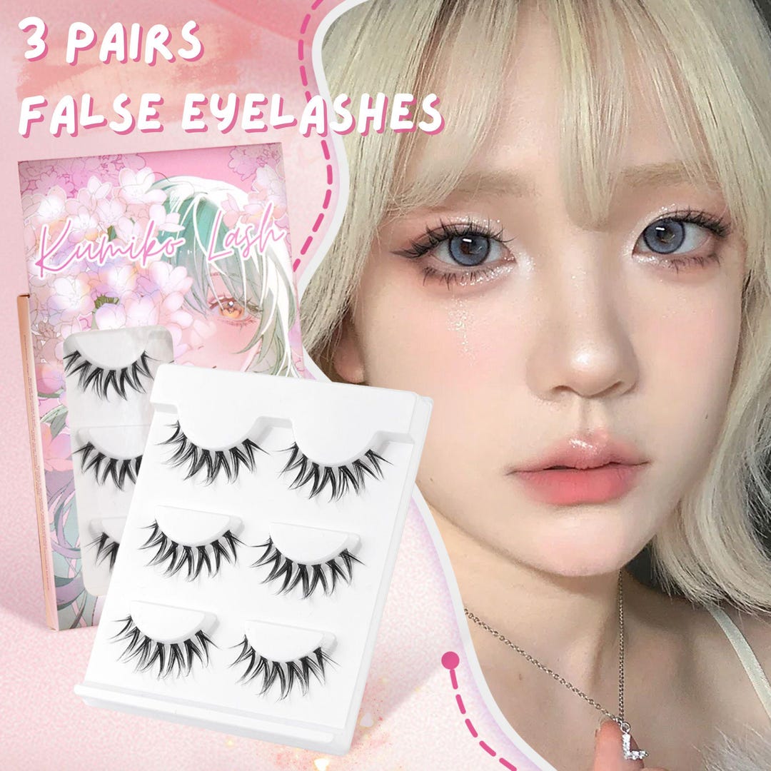 Kumiko Handmade Lashes 3-styles False Eyelashes Manhua, Cat Eye, Manga ...