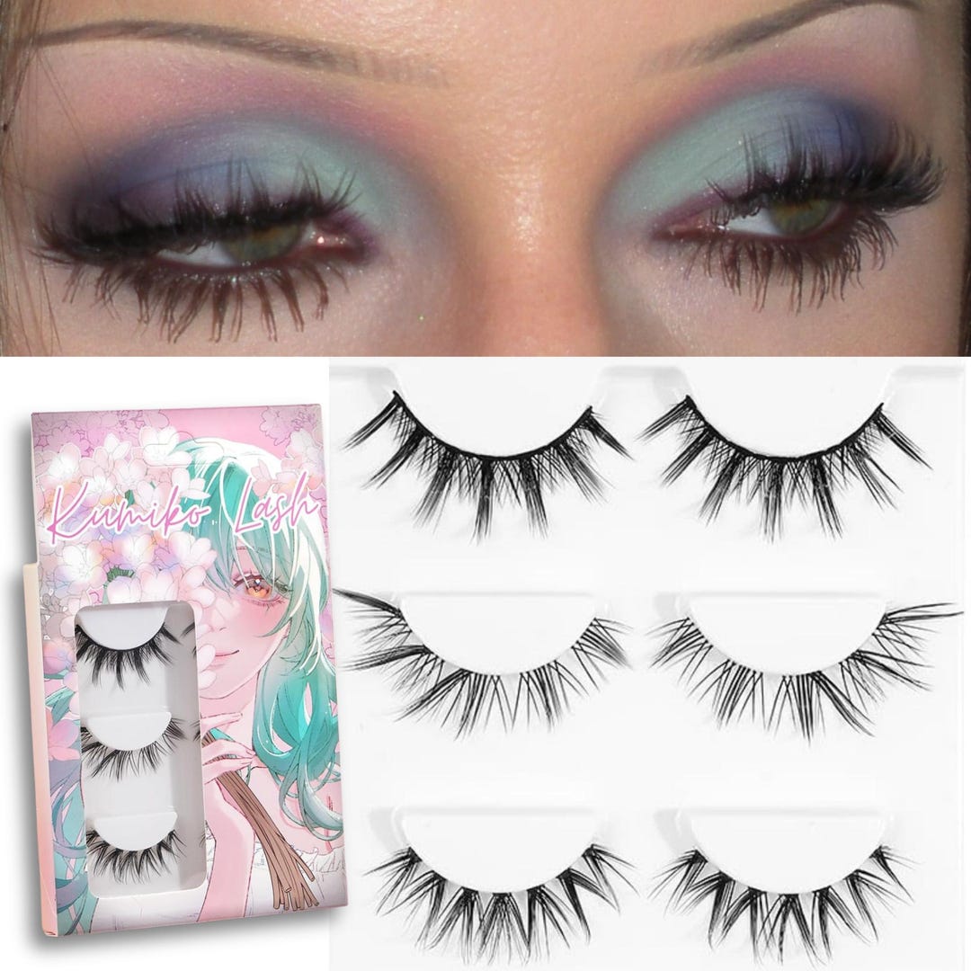 Kumiko Handmade Lashes 3-styles False Eyelashes Manhua, Cat Eye, Manga ...