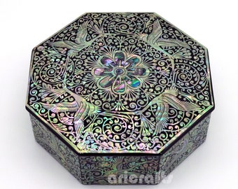 Nacre Mother of Pearl Inlaid Jewelry Box Storage Nacre Chest | Etsy