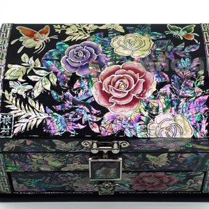 Mother of Pearl Jewelry Box Nacre Inlaid Storage Nacre Ring Sorter ...