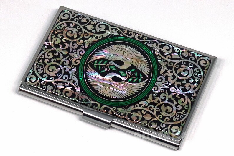 Mother of Pearl Lacquer Nacre Inlaid Najeon Metal Business - Etsy