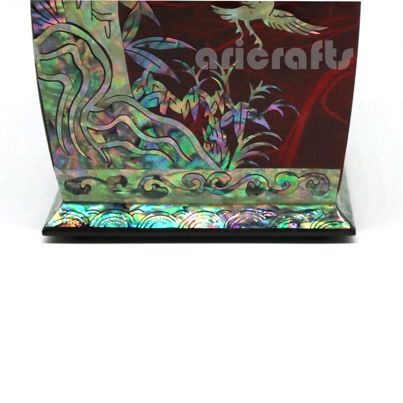 Nacre Mother of Pearl Inlay Square Desktop Pen Pencil - Etsy