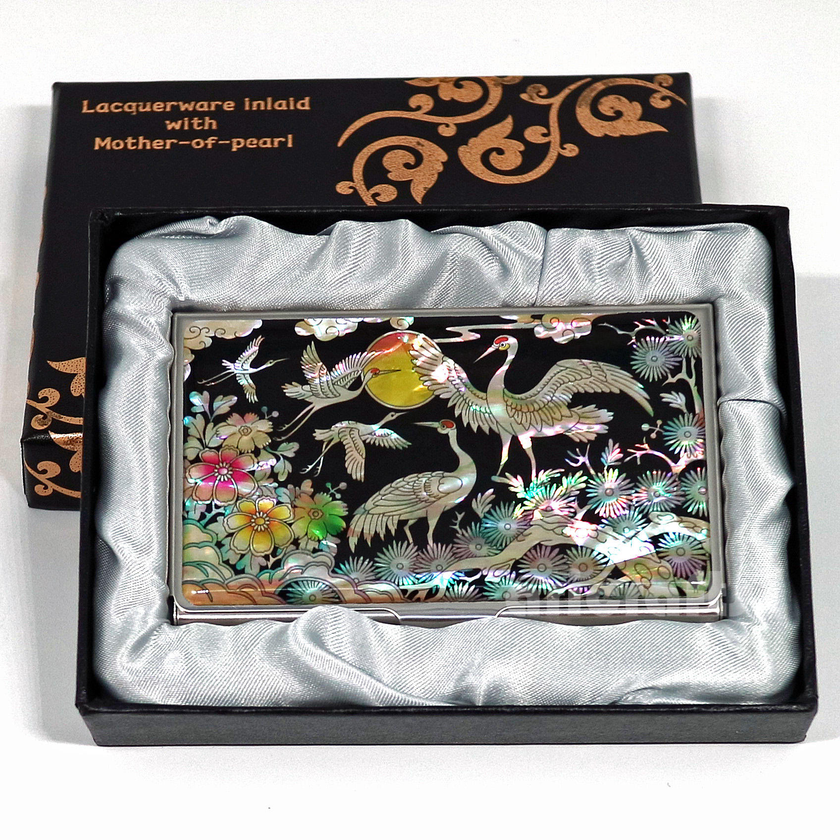 Mother of Pearl Lacquer Nacre Inlaid Najeon Metal Business | Etsy