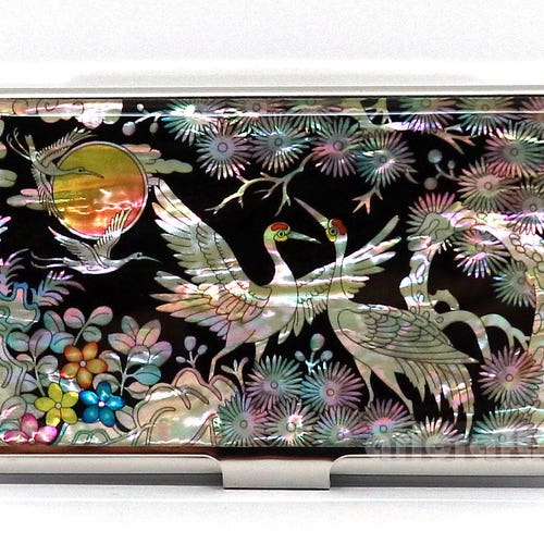 Mother of Pearl Lacquer Nacre Inlaid Najeon Metal Business - Etsy