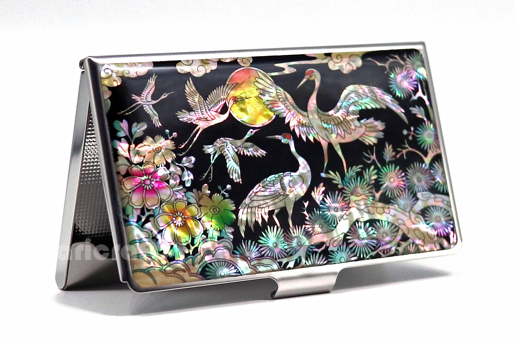 Mother of Pearl Lacquer Nacre Inlaid Najeon Metal Business | Etsy