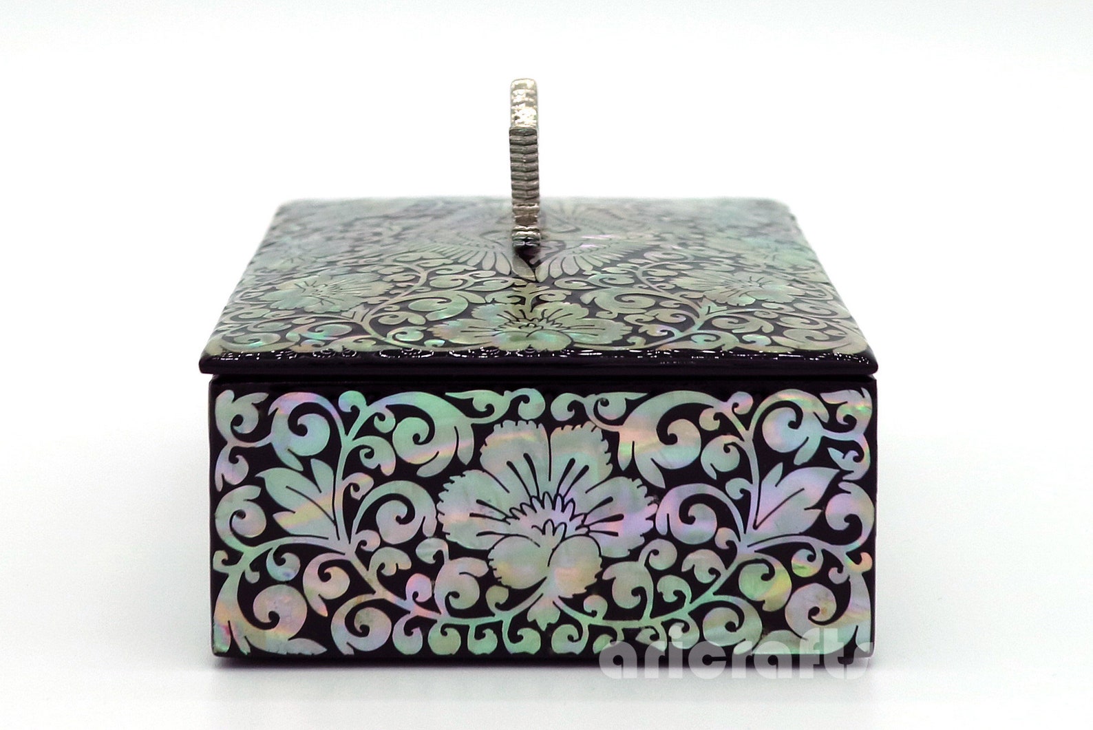 Mother of Pearl Nacre Lacquer Inlay Wooden Business Card Case - Etsy