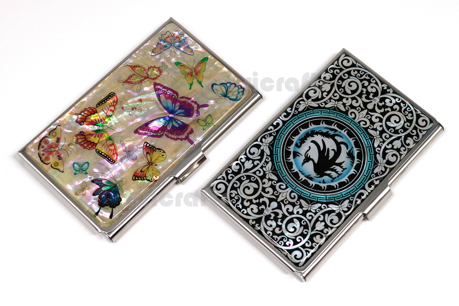 Mother of Pearl Lacquer Nacre Inlaid Najeon Metal Business | Etsy