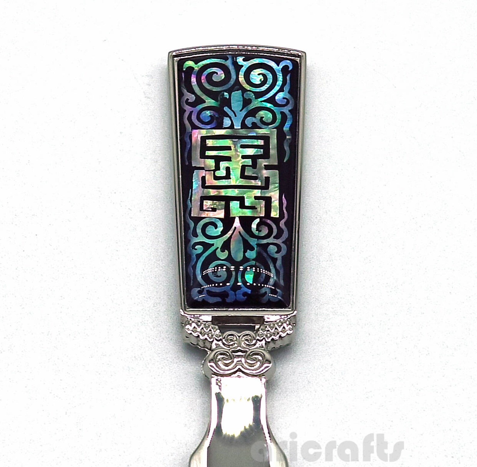 Mother of Pearl Arabesque Flower Design Metal Knife Sword | Etsy