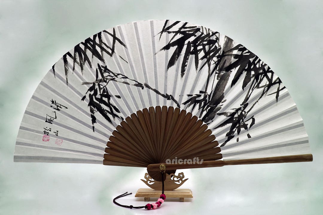 Hand Fan, Handheld Folding Fan, Folding Fan, Bamboo Hand Fan, Korean ...