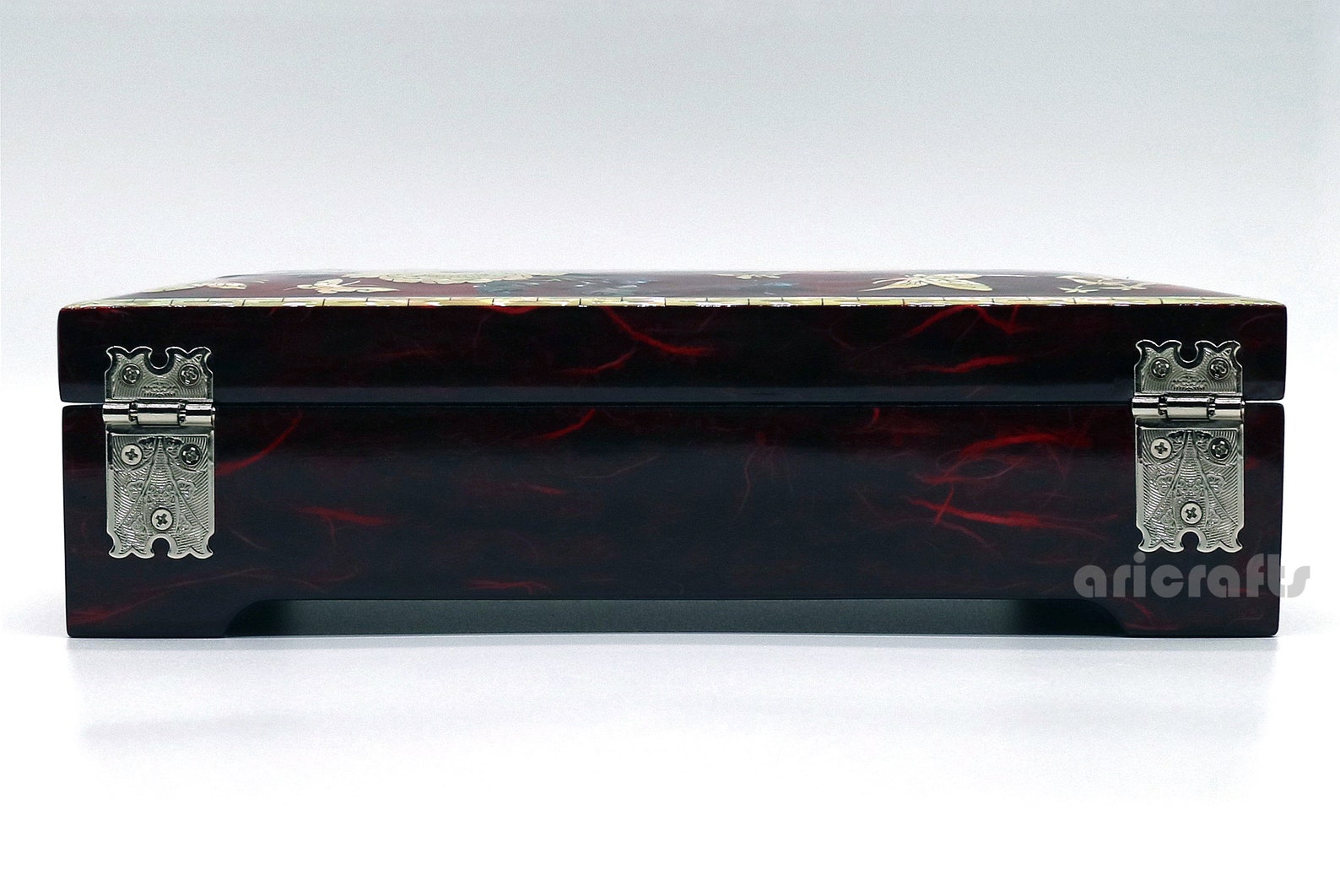 Mother of Pearl Letter Boxes Inlay Peony Lacquer Wood Jewelry - Etsy