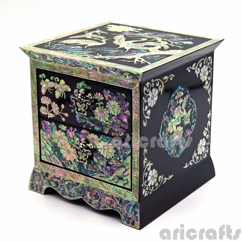 Nacre Mother of Pearl Inlaid Jewelry Box Storage Nacre Chest - Etsy UK
