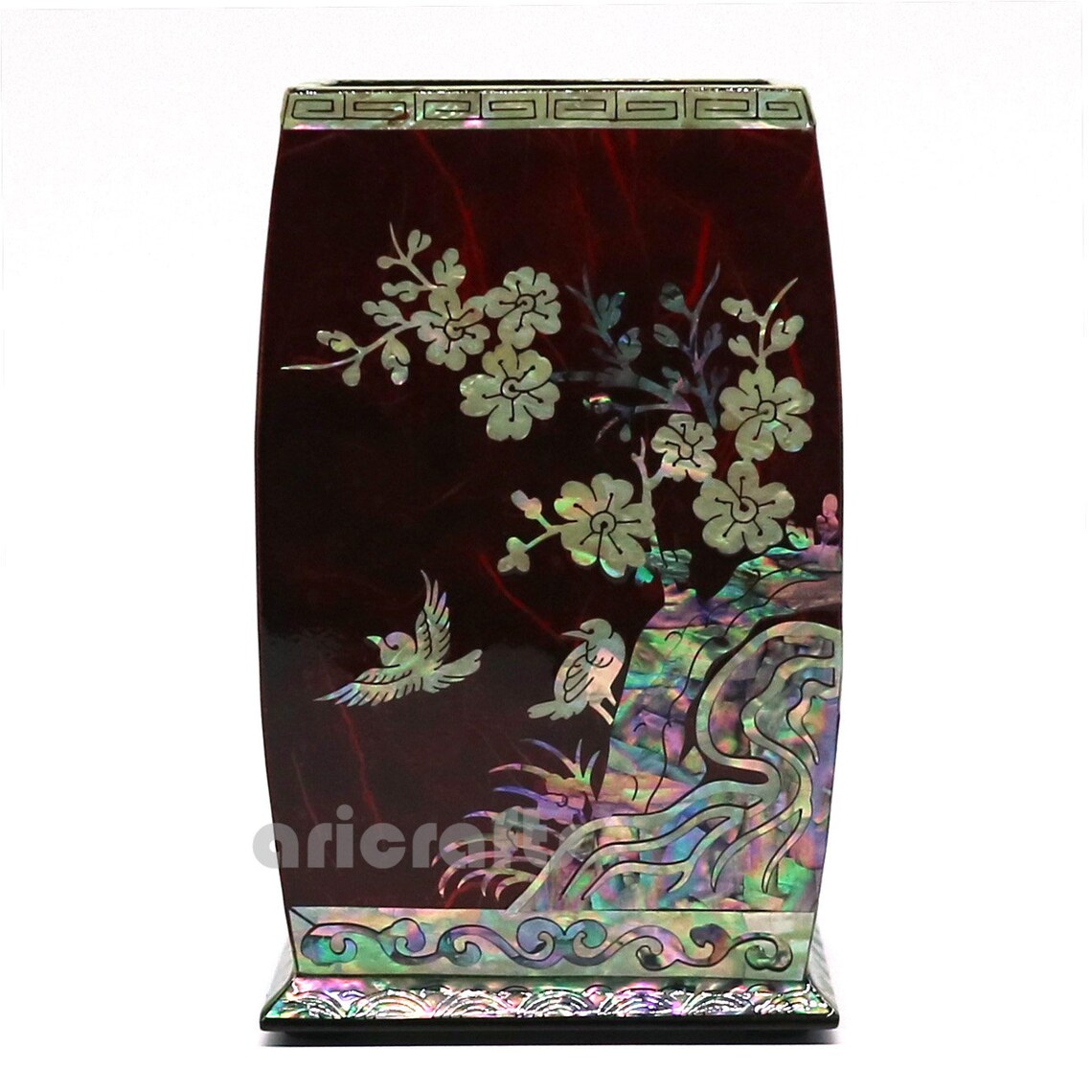 Nacre Mother of Pearl Inlay Square Desktop Pen Pencil - Etsy