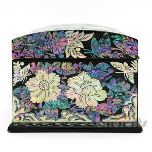 Mother of Pearl Jewelry Box Nacre Inlaid Storage Nacre Ring Sorter ...