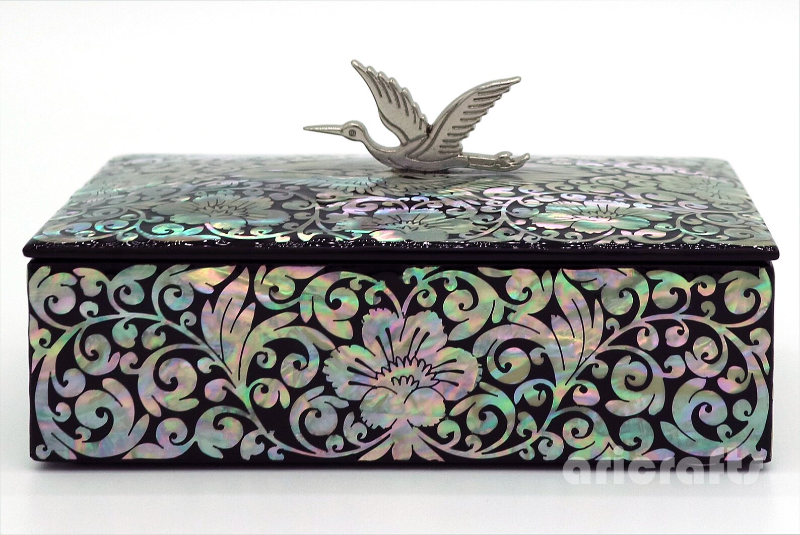 Mother of Pearl Nacre Lacquer Inlay Wooden Business Card Case - Etsy