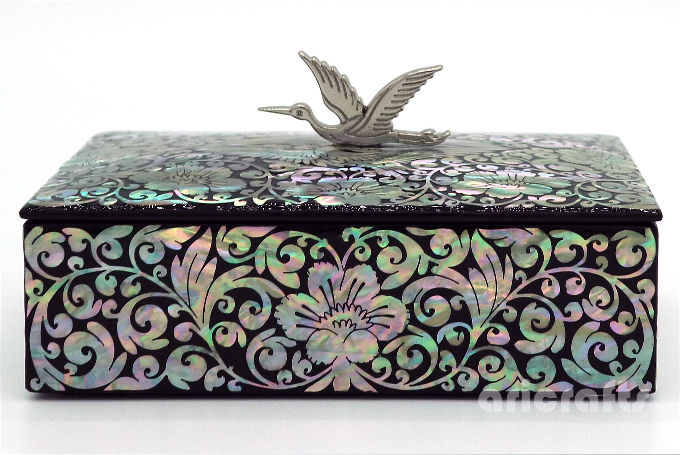 Mother of Pearl Nacre Lacquer Inlay Wooden Business Card Case - Etsy