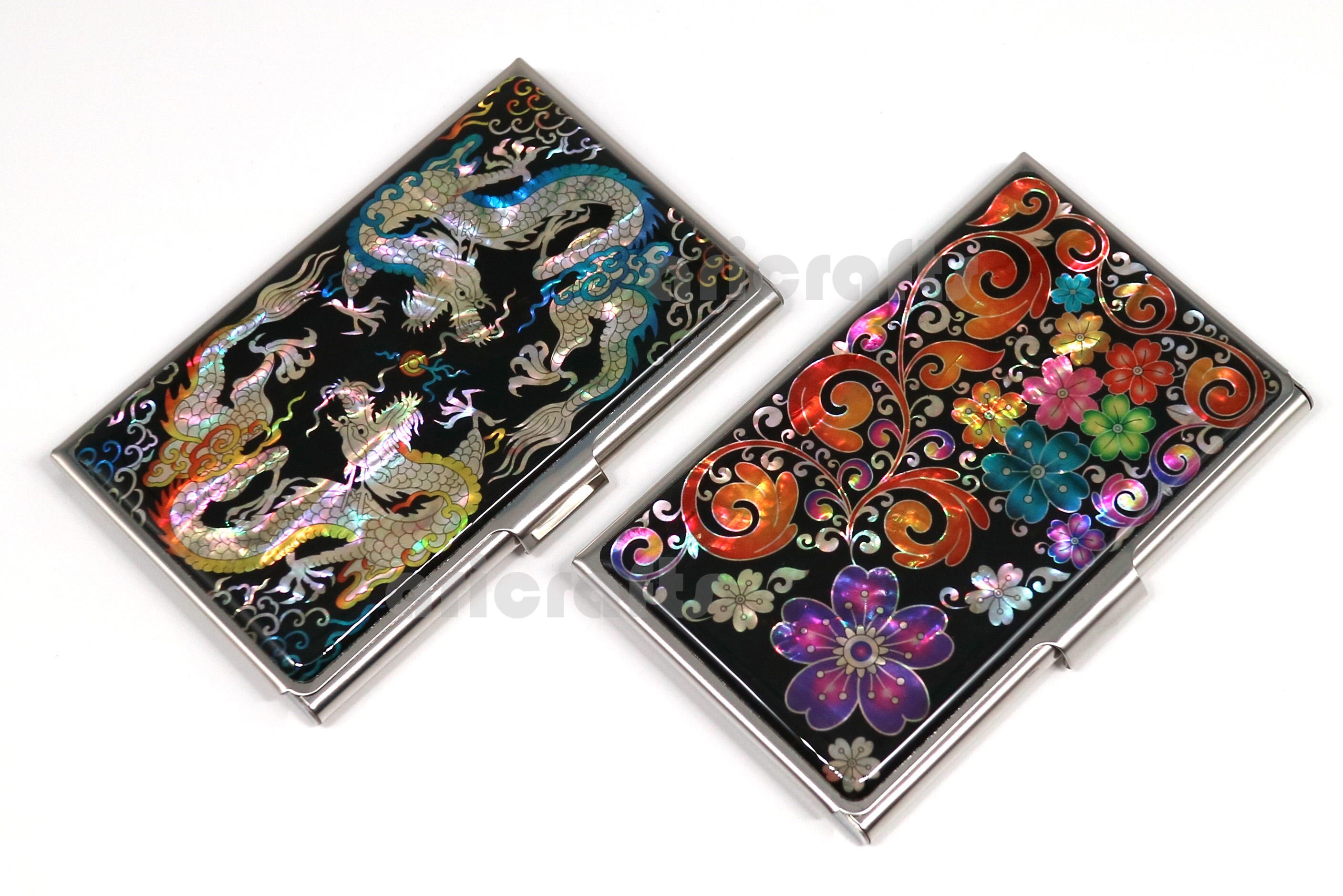 Mother of Pearl Lacquer Nacre Inlaid Najeon Metal Business | Etsy