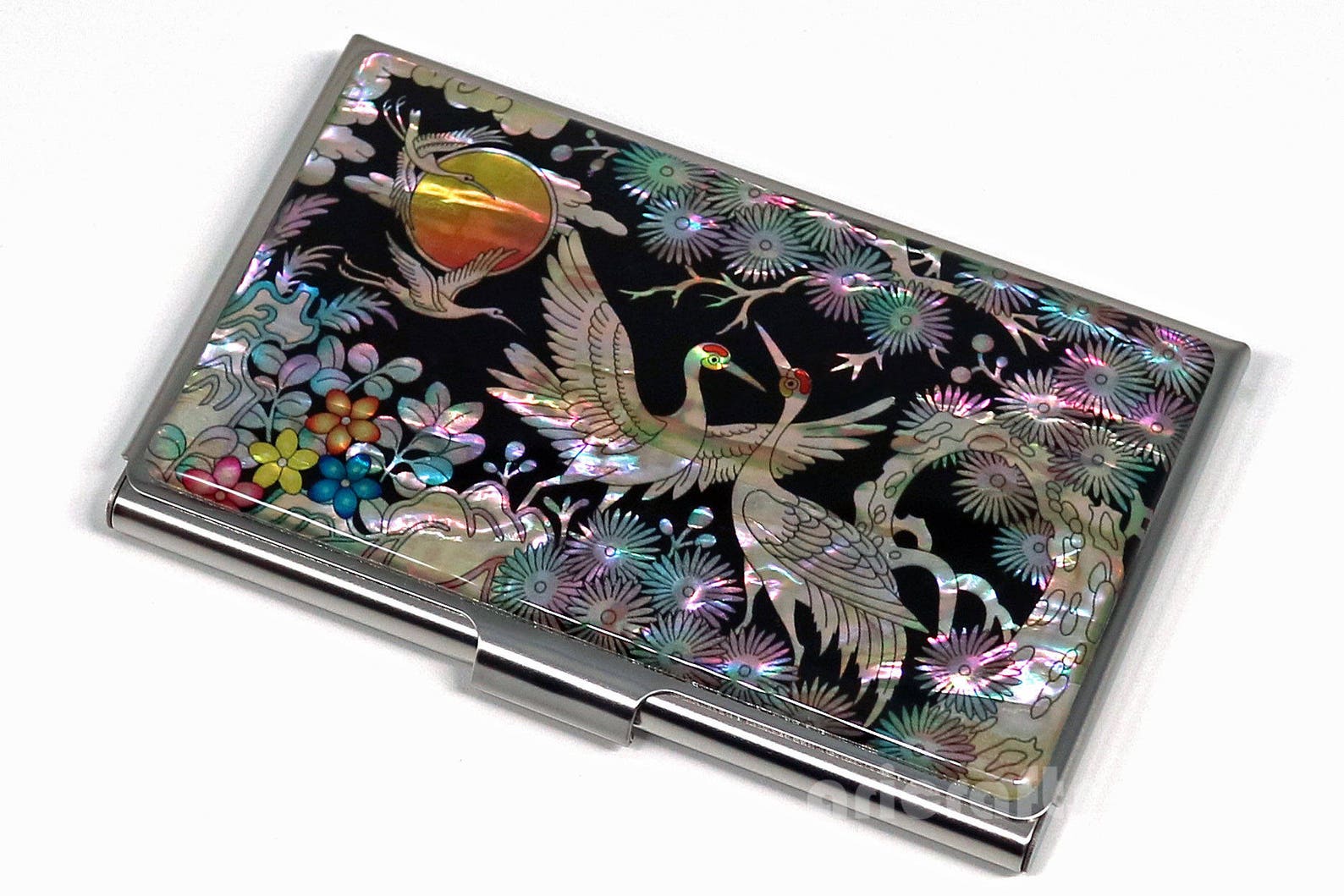 Mother of Pearl Lacquer Nacre Inlaid Najeon Metal Business | Etsy