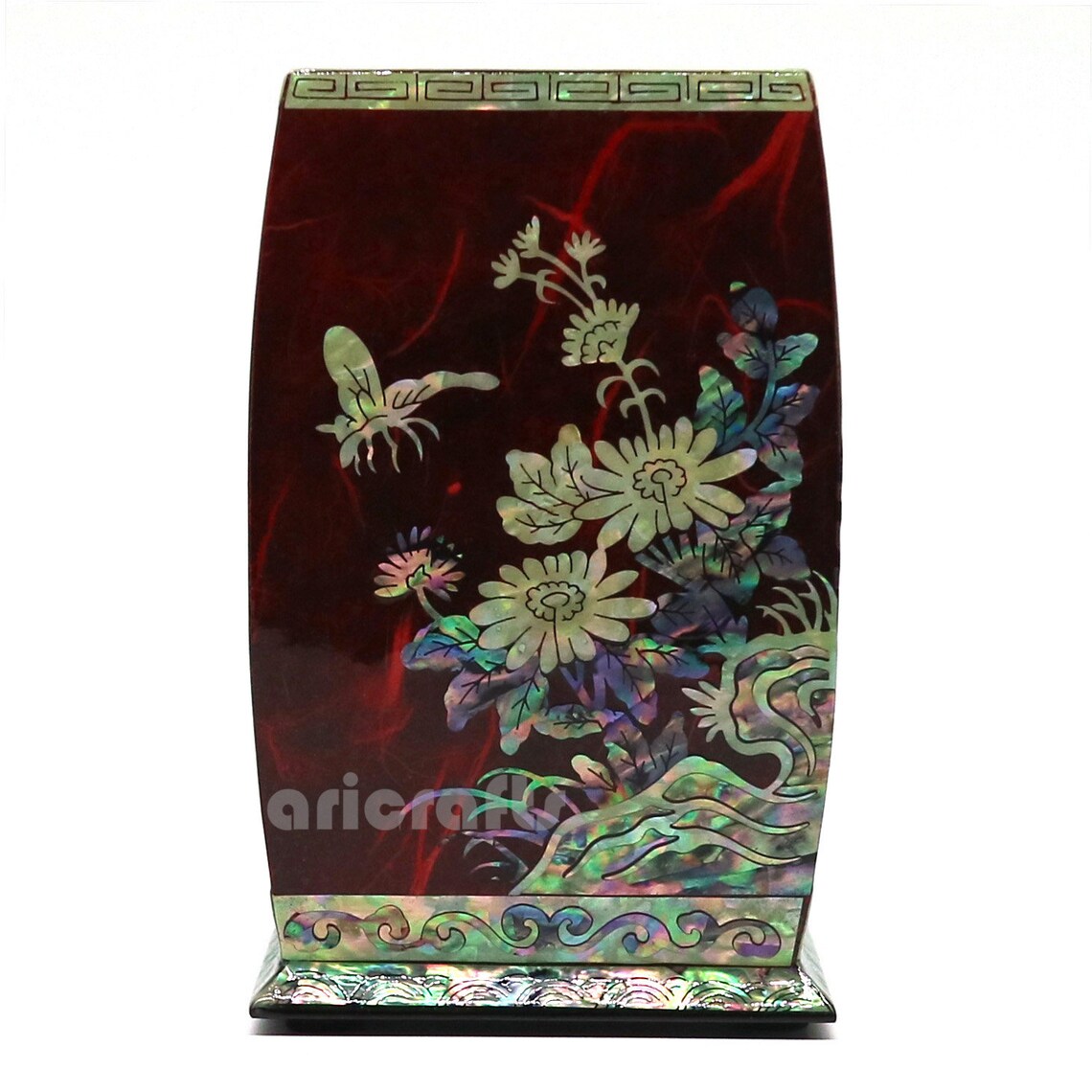 Nacre Mother of Pearl Inlay Square Desktop Pen Pencil | Etsy