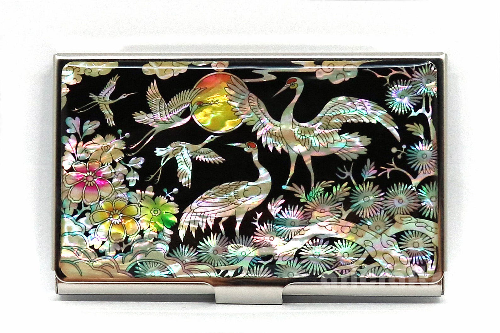 Mother of Pearl Lacquer Nacre Inlaid Najeon Metal Business | Etsy