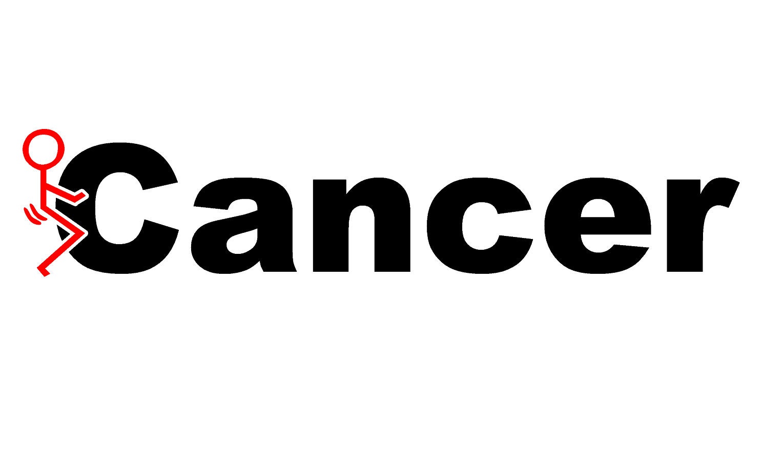 F Cancer Stick Figure Window Decal | Etsy