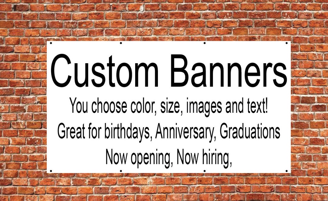Design Your Own Banner - Etsy