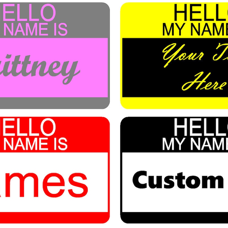 Hello My Name is Stickers - Etsy