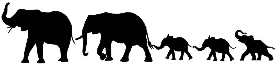 Elephant Family Decal Sticker - Etsy