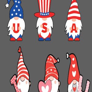 Holiday Gnomes Magnets, Christmas, Valentines, St. Patrick's Day ...