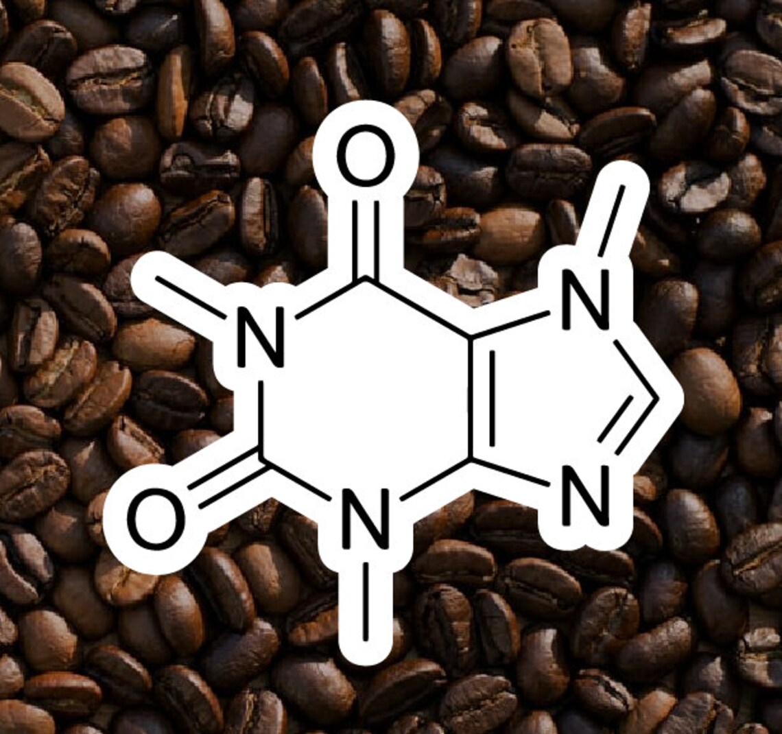 Caffeine Molecule Decal Sticker or Magnet - Etsy