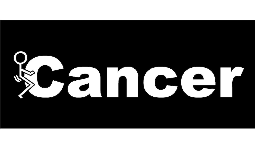 F*** Cancer Stick Figure Window Decal - Etsy