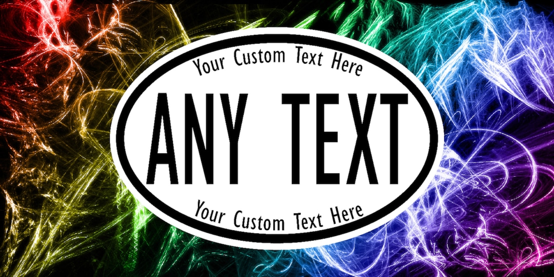 Custom Oval Car Decal Stickers - Etsy