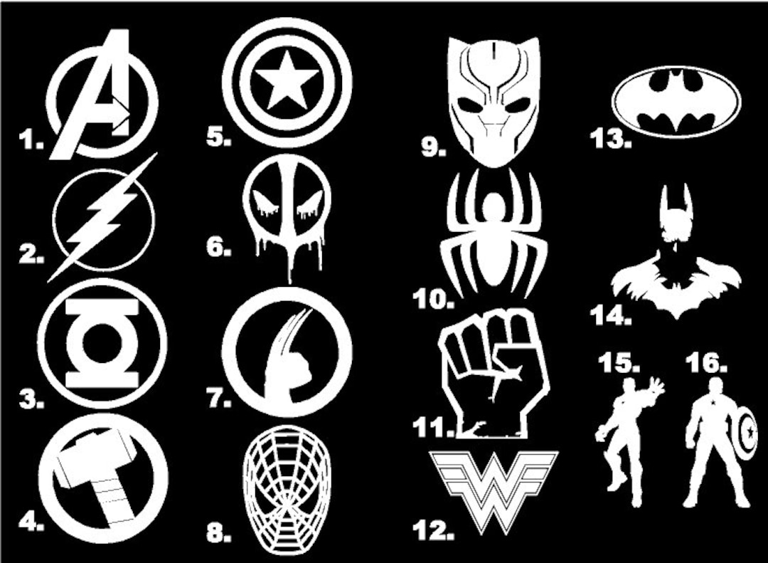 Superhero Decals - Etsy