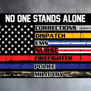 No One Stands Alone American Flag No One Fights Alone Peer - Etsy
