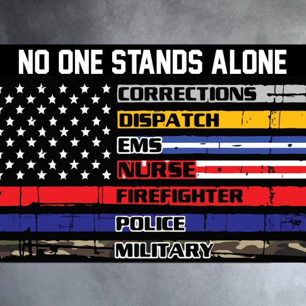 No One Stands Alone Flag Decal - Etsy