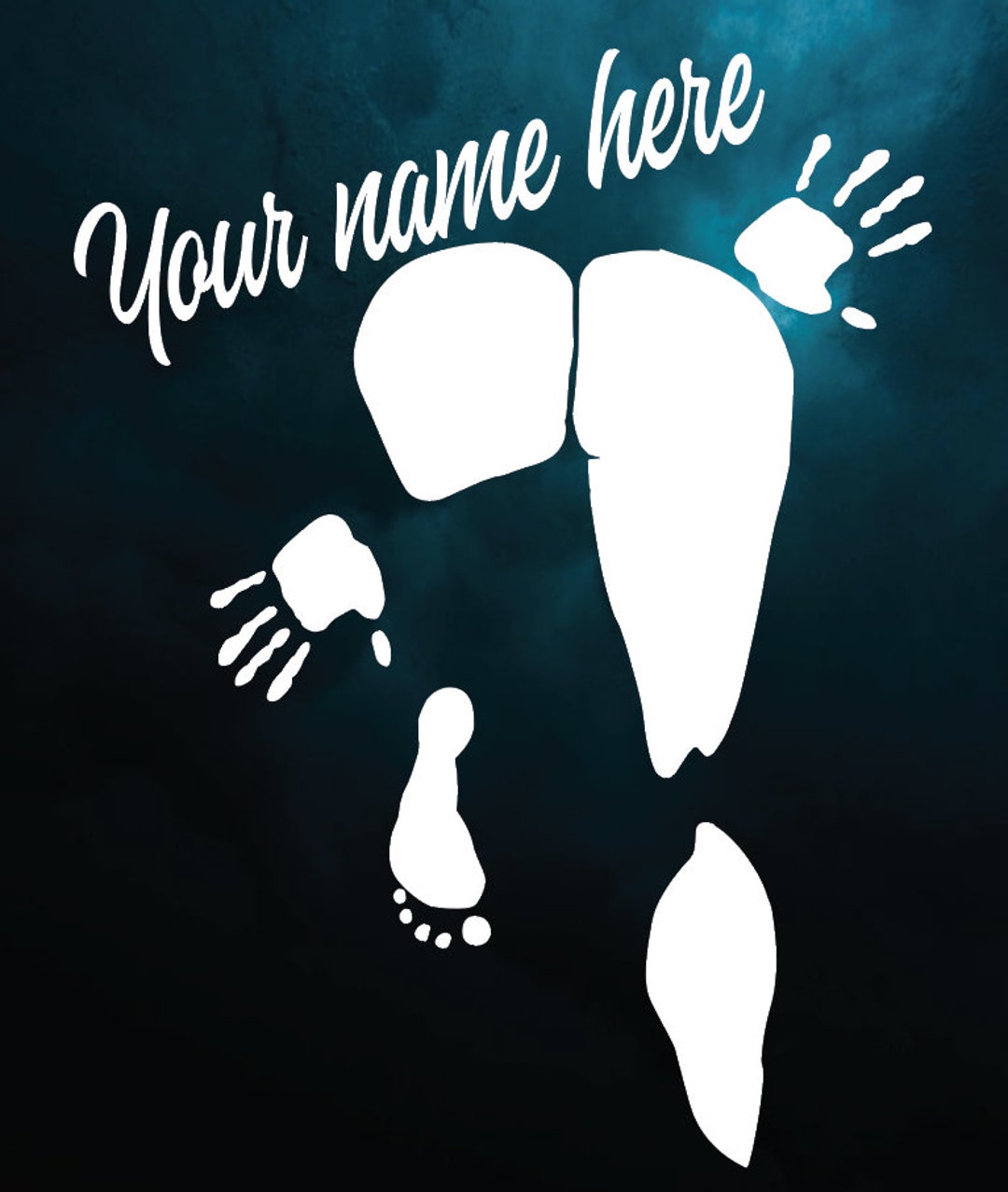 Body Art Outline Decal Sticker Tiktok Inspired With Name - Etsy