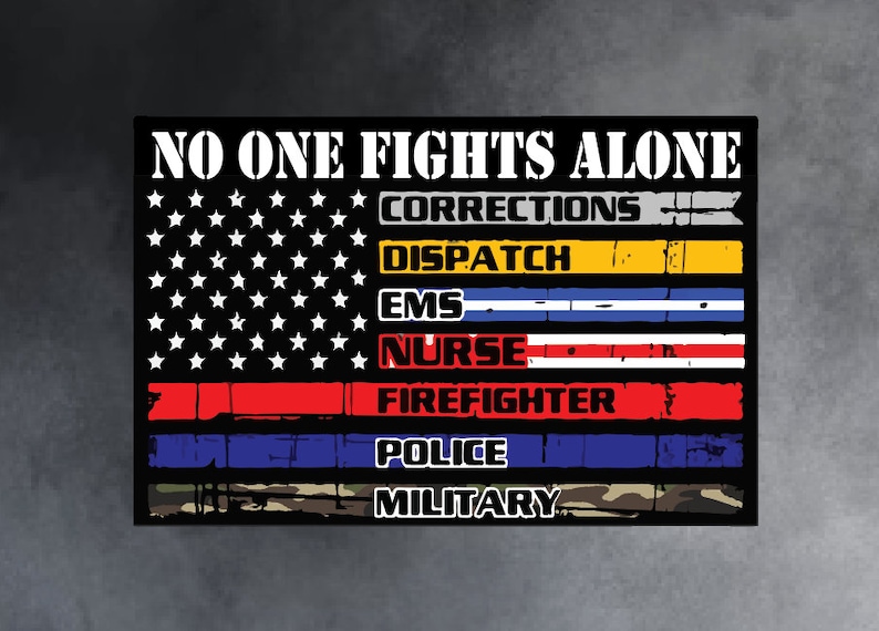 No One Stands Alone American Flag No One Fights Alone Peer - Etsy