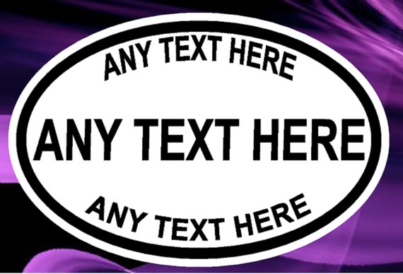 Printed Oval Decal Sticker | Etsy