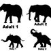 Elephant Family Decal Sticker - Etsy