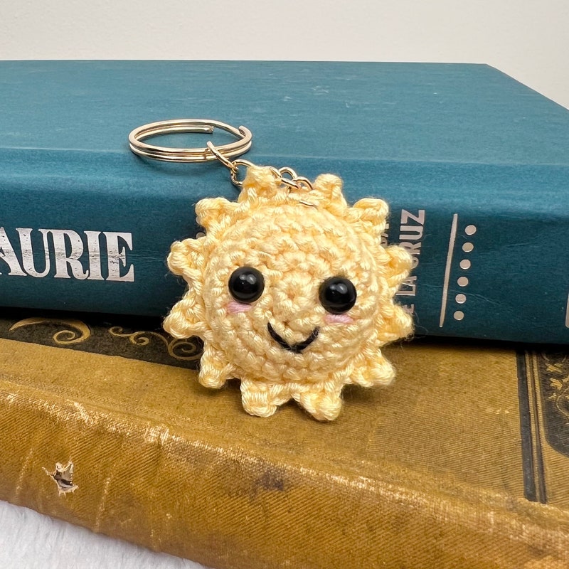 Cute Sunshine Keychain - Etsy