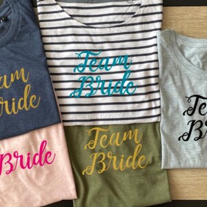 Tee shirt evjf team bride EVJF bride team de la mariée - Etsy France