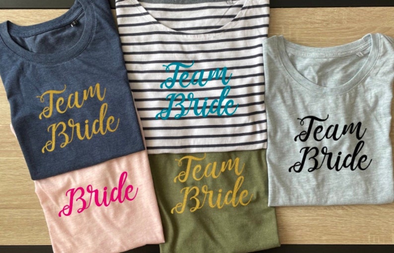 Tee shirt evjf team bride EVJF bride team de la mariée - Etsy France