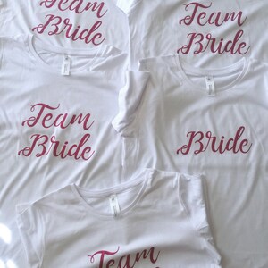 Tee shirt evjf team bride EVJF bride team de la mariée - Etsy France