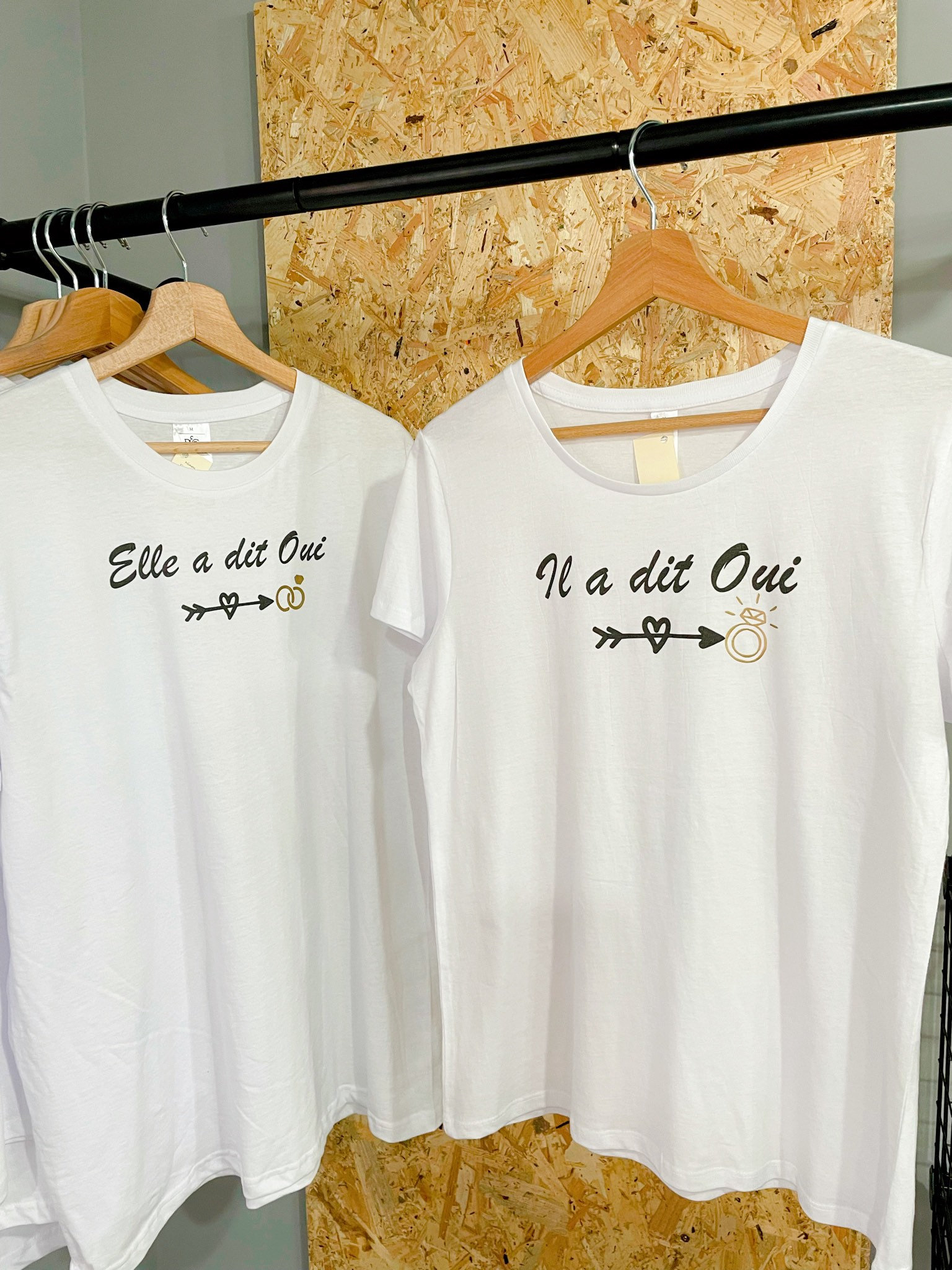 Annonce Mariage, Elle A Dit Oui, Il A Dit Oui T-Shirt Personnalisé ...