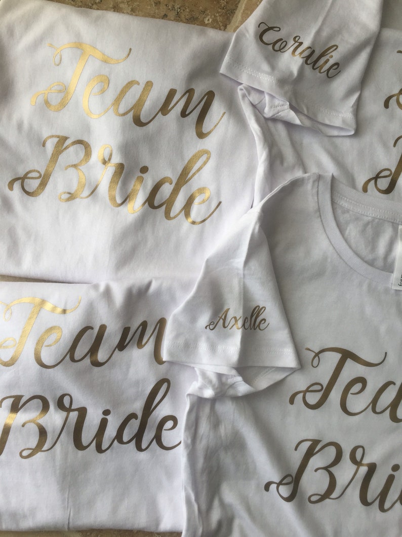 Tee shirt evjf team bride EVJF bride team de la mariée | Etsy