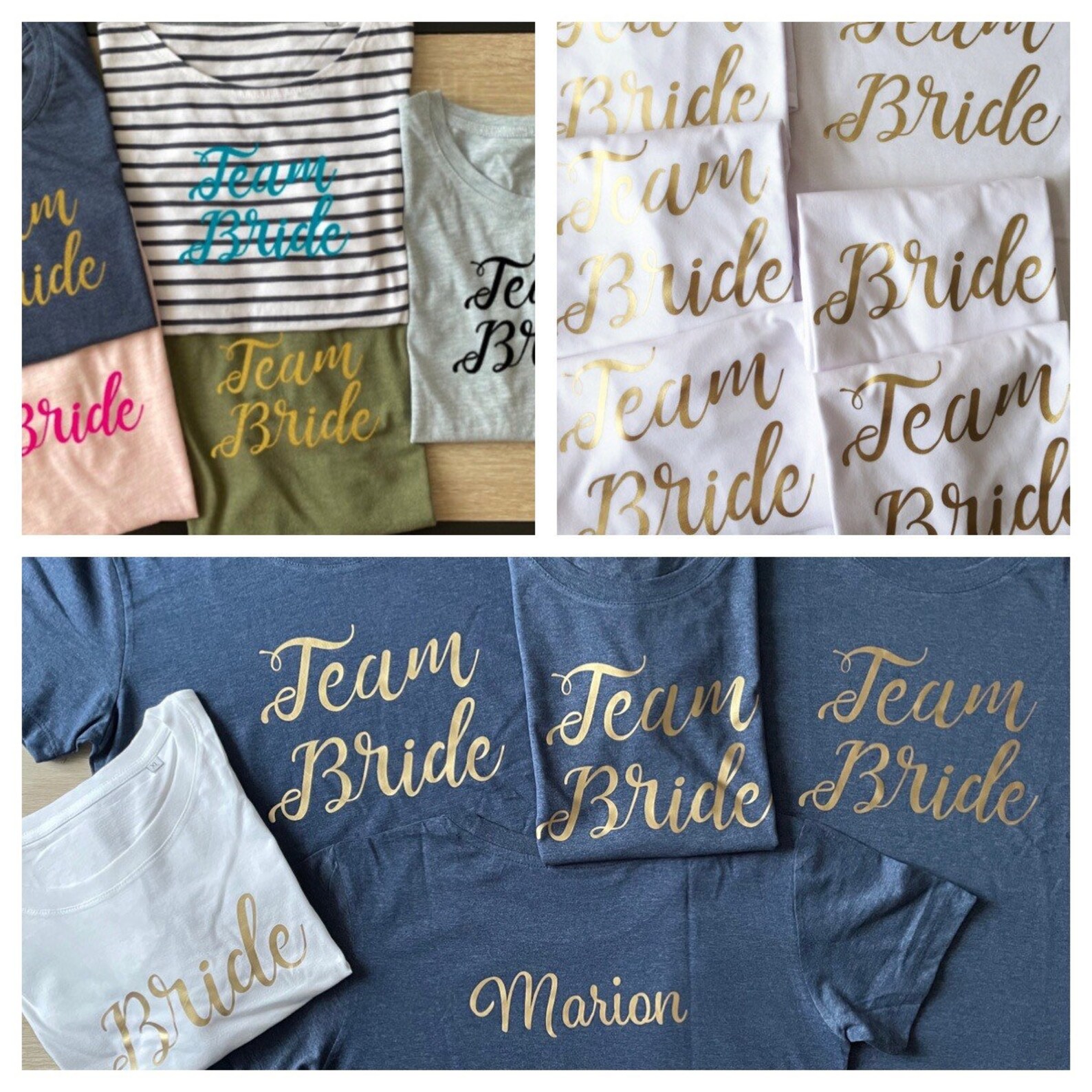Tee shirt evjf team bride EVJF bride team de la mariée - Etsy France