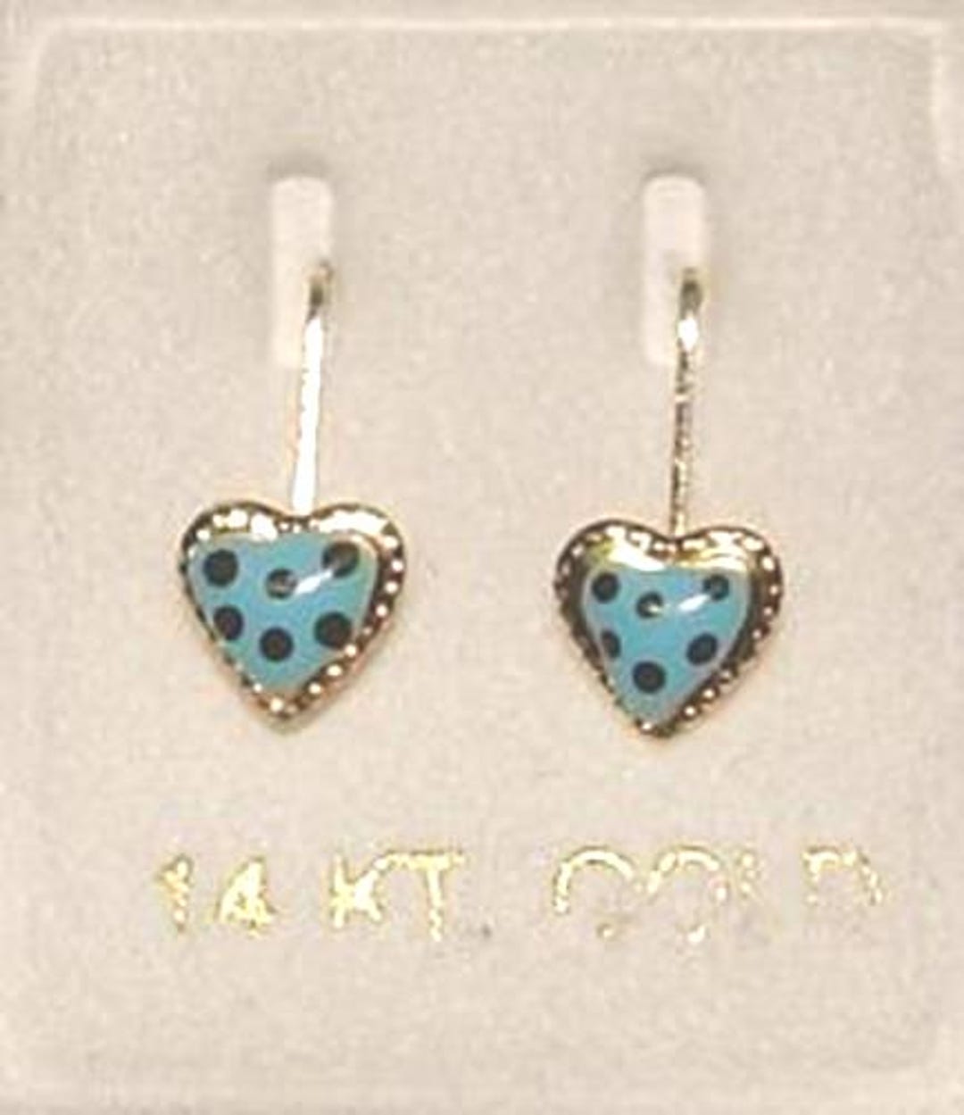 Brand New 14k Gold Baby Enamel Euro Earrings#1a - Etsy