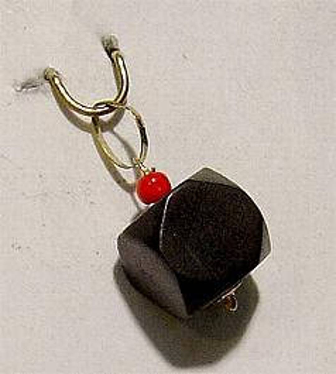 New 14k Gold GENUINE 'AZABACHE 4 Mm Square Bead Charm/pendant - Etsy